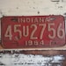 Vintage Indiana 1964 License Plate 45U2756 Rat Rod Hot Rod Man Cave ...
