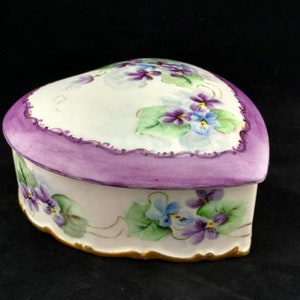 Valentine's Day Love Keepsake Hand Painted Signed Violet Flower ...