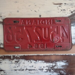 Vintage Indiana 1964 License Plate 45U2756 Rat Rod Hot Rod Man Cave ...