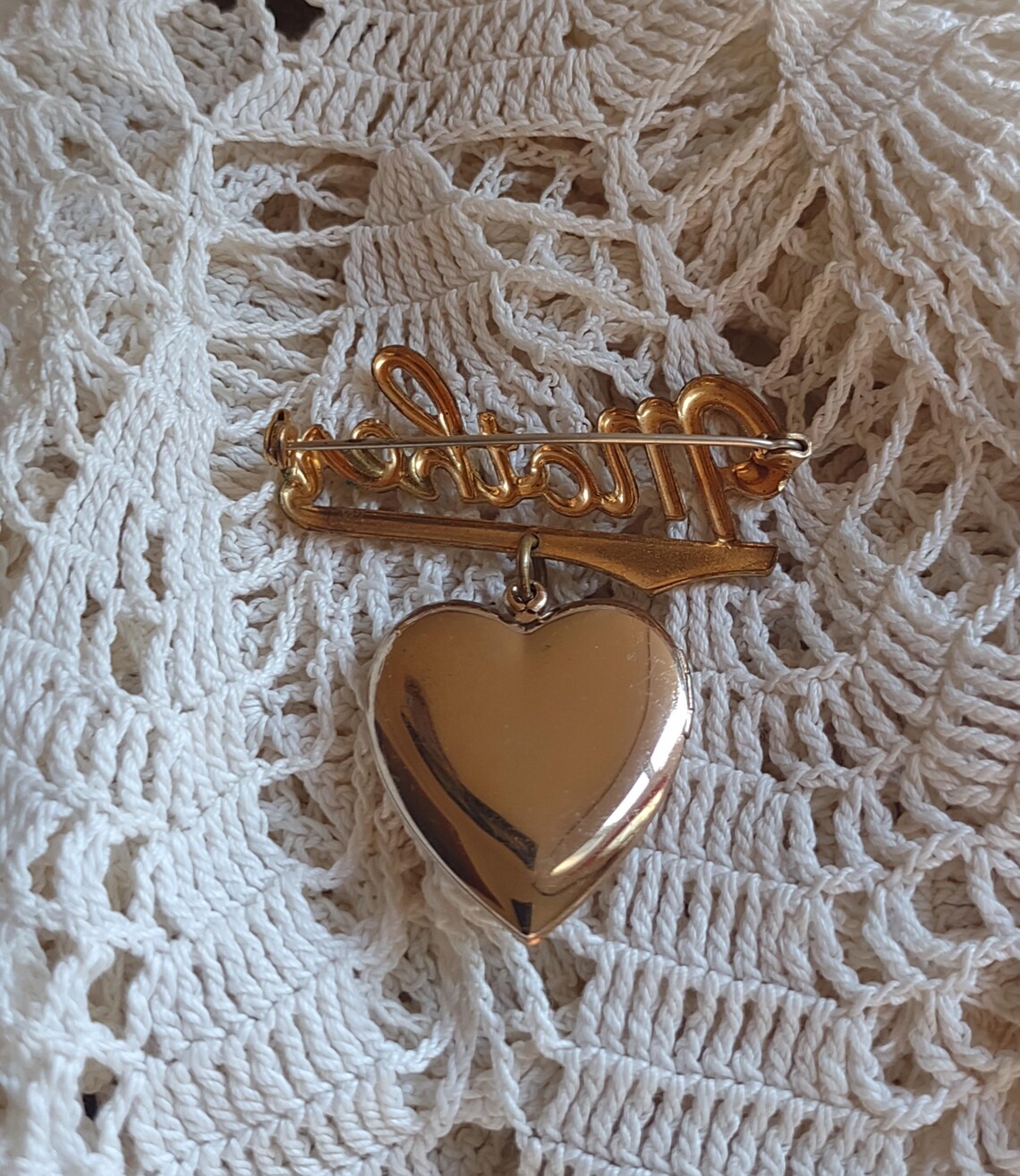 Vintage Mother of Pearl Mother Capital Building Gold Tone Dangle ...