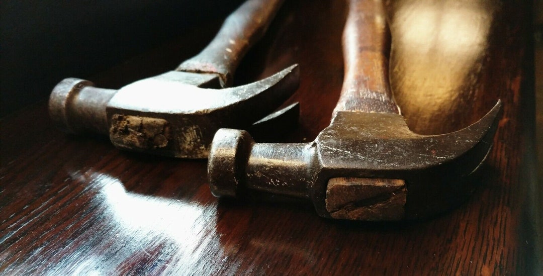 Vintage Lot of 2 Plumb (1) Marked and (1) Unmarked ? Claw Hammers With ...