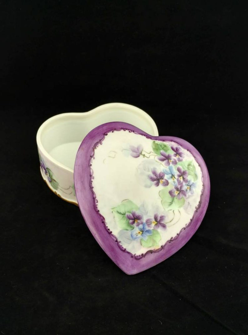 Valentine's Day Love Keepsake Hand Painted Signed Violet Flower ...