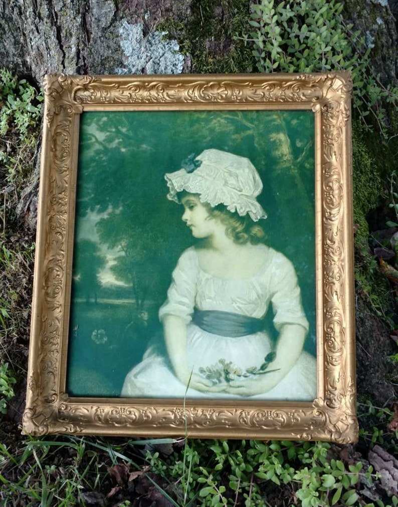 Antique Framed Victorian Era Photochrom Print Picture Portrait - Etsy
