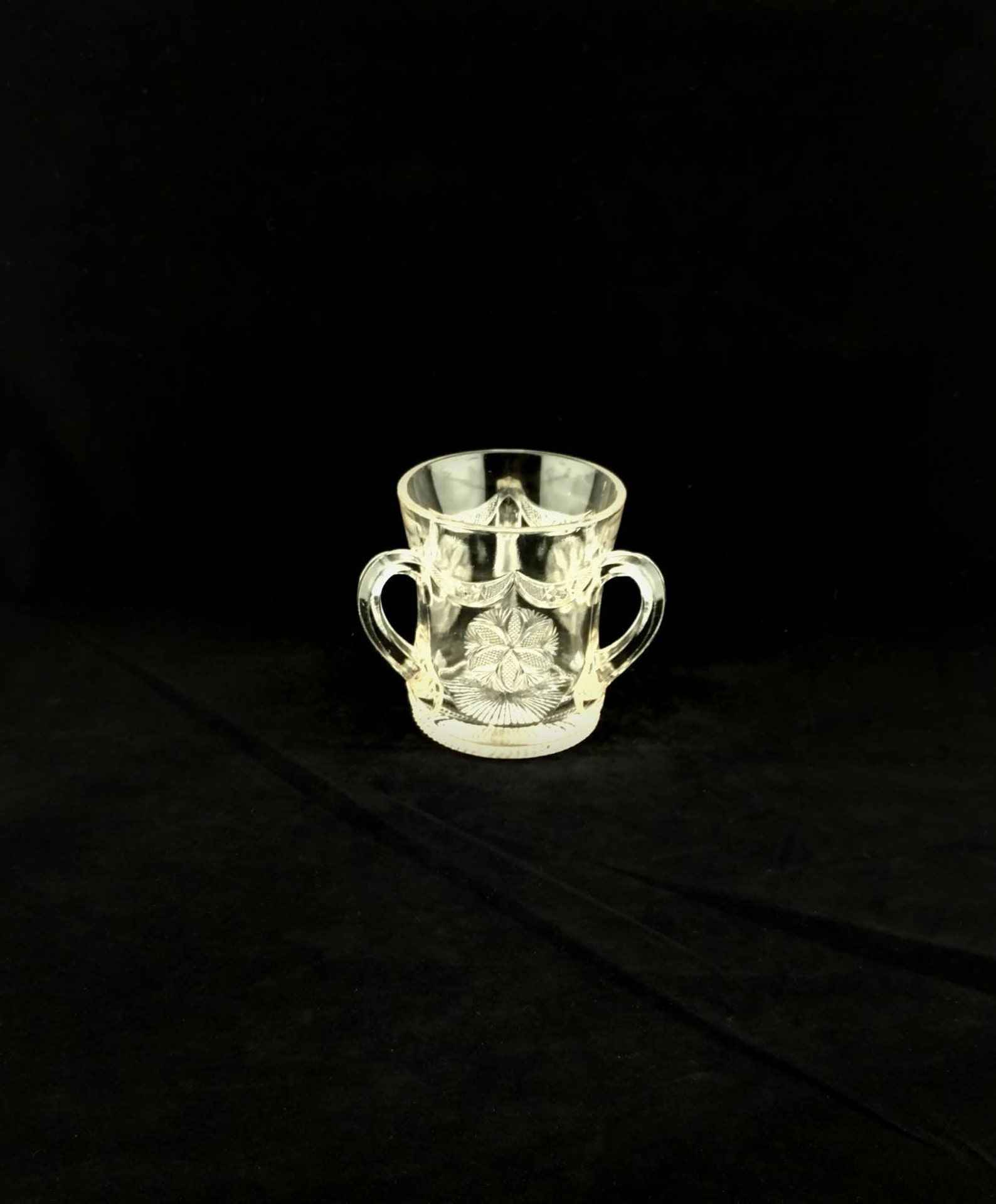 Antique Three Handled Loving Cup Style Flowers and Swag Spooner by ...