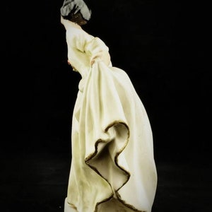 Vintage Chalkware Figurine Victorian Curtsy Lady With Ballgown Circa ...