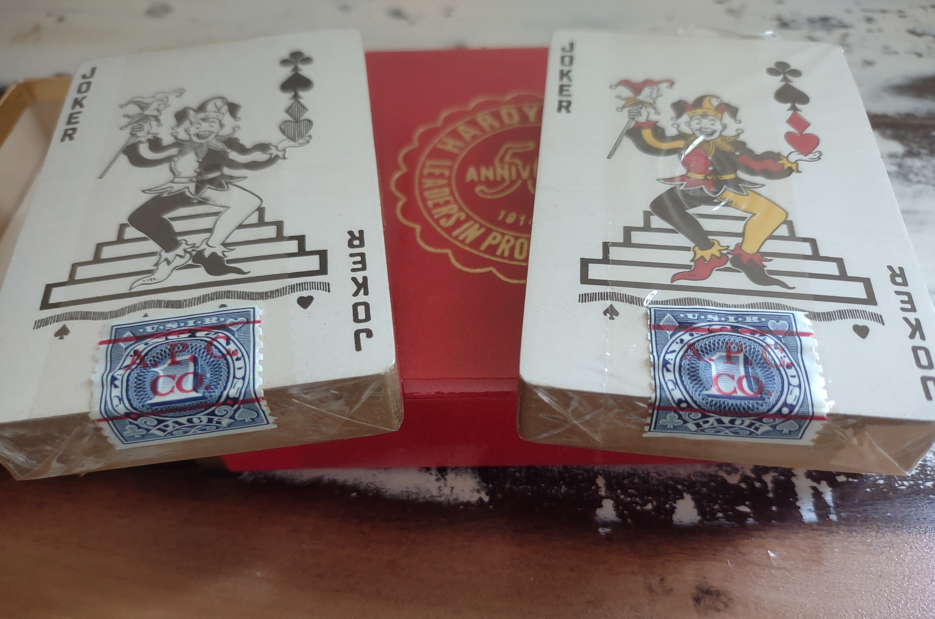 Vintage Advertising Hardy Salt Company 50th Anniversary Two (2) Decks ...