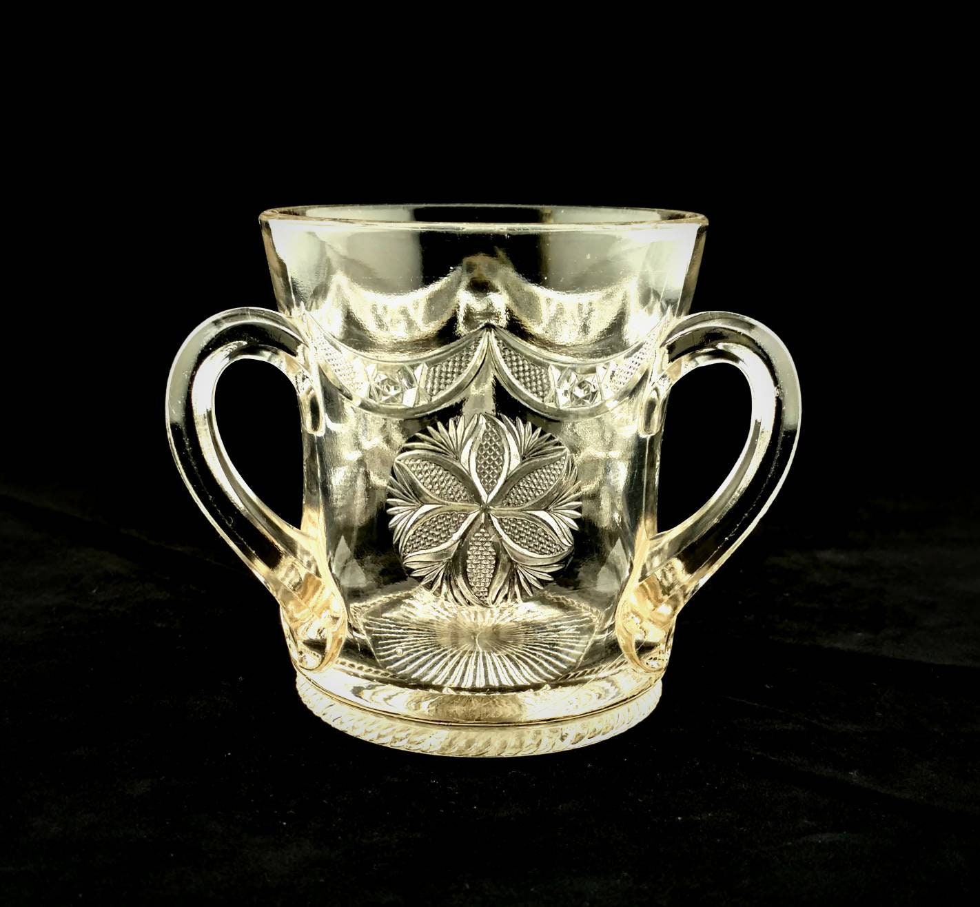 Antique Three Handled Loving Cup Style Flowers and Swag Spooner by ...