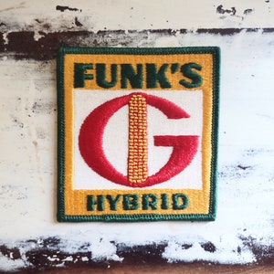 Vintage Funk's G Hybrid Seed Corn Embroidered Sew on Patch Small 3" X 3 ...