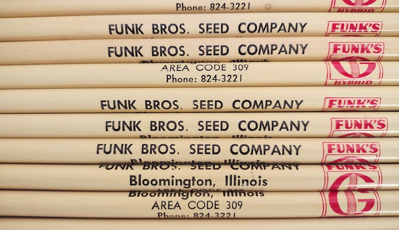 Vintage Funk Bros. Seed Company Funks G Hybrid Seed Corn Bloomington ...