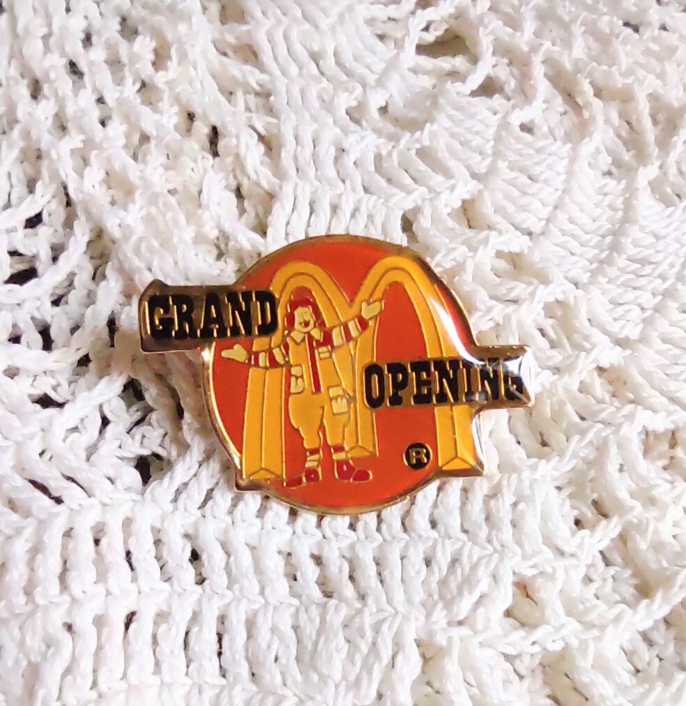 Vintage Mcdonald's Restaurant Push Back Enamel Pin Pins - Etsy