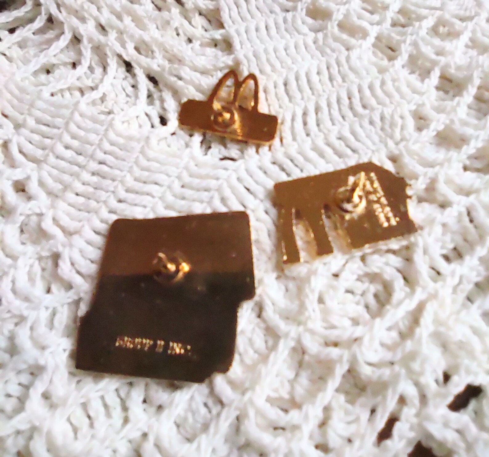 Vintage Mcdonald's Restaurant Pushback Gold Tone Enamel Pins 1 Year of ...