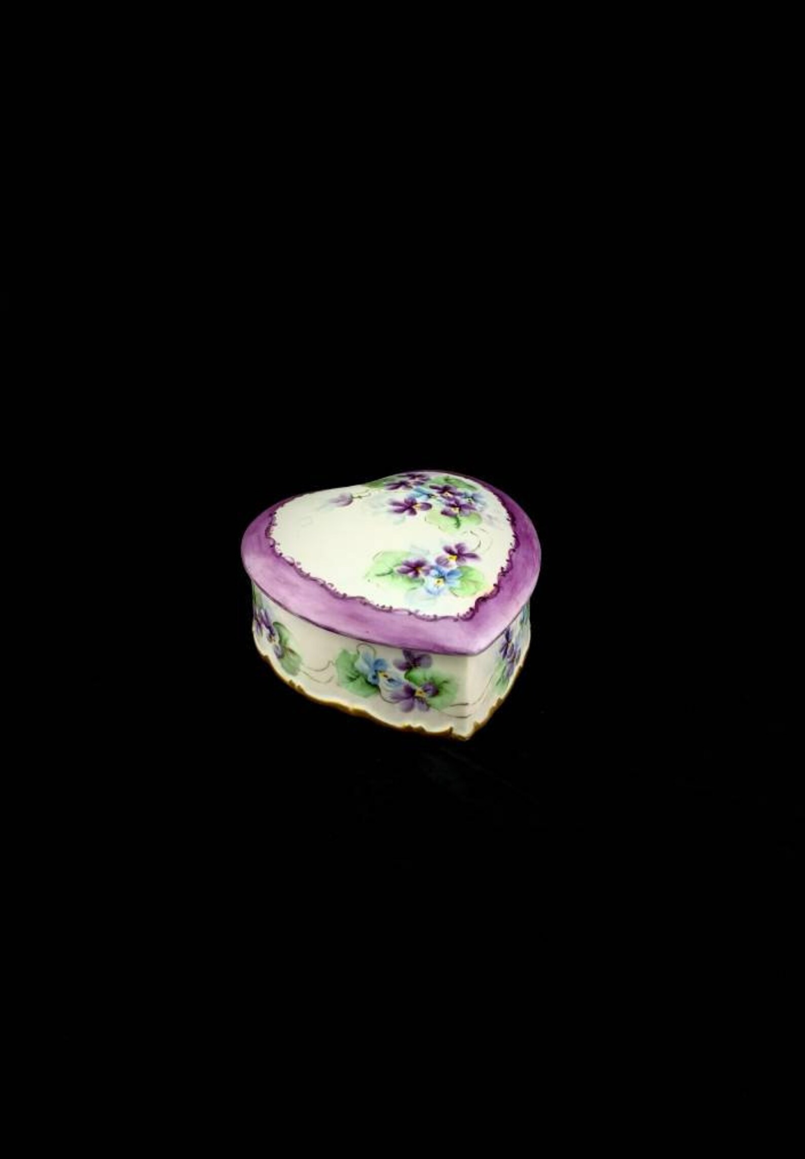 Valentine's Day Love Keepsake Hand Painted Signed Violet Flower ...