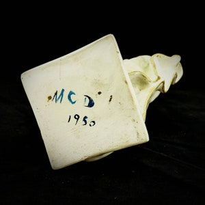 Vintage Chalkware Figurine Victorian Curtsy Lady With Ballgown Circa ...