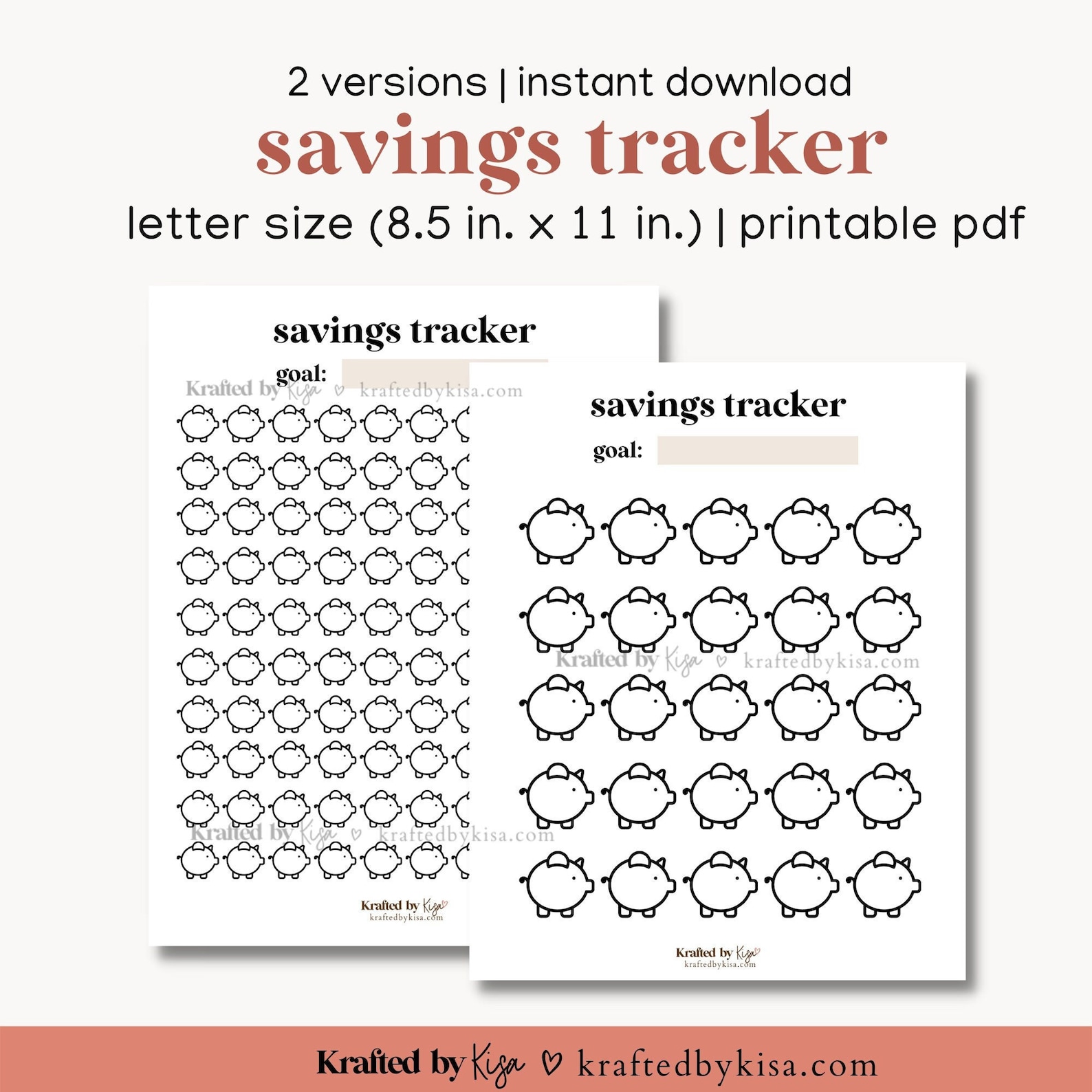 Savings Tracker Printable | Savings Tracker Chart | Save Money ...