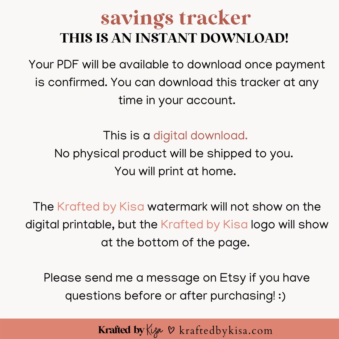Savings Tracker Printable | Savings Tracker Chart | Save Money ...