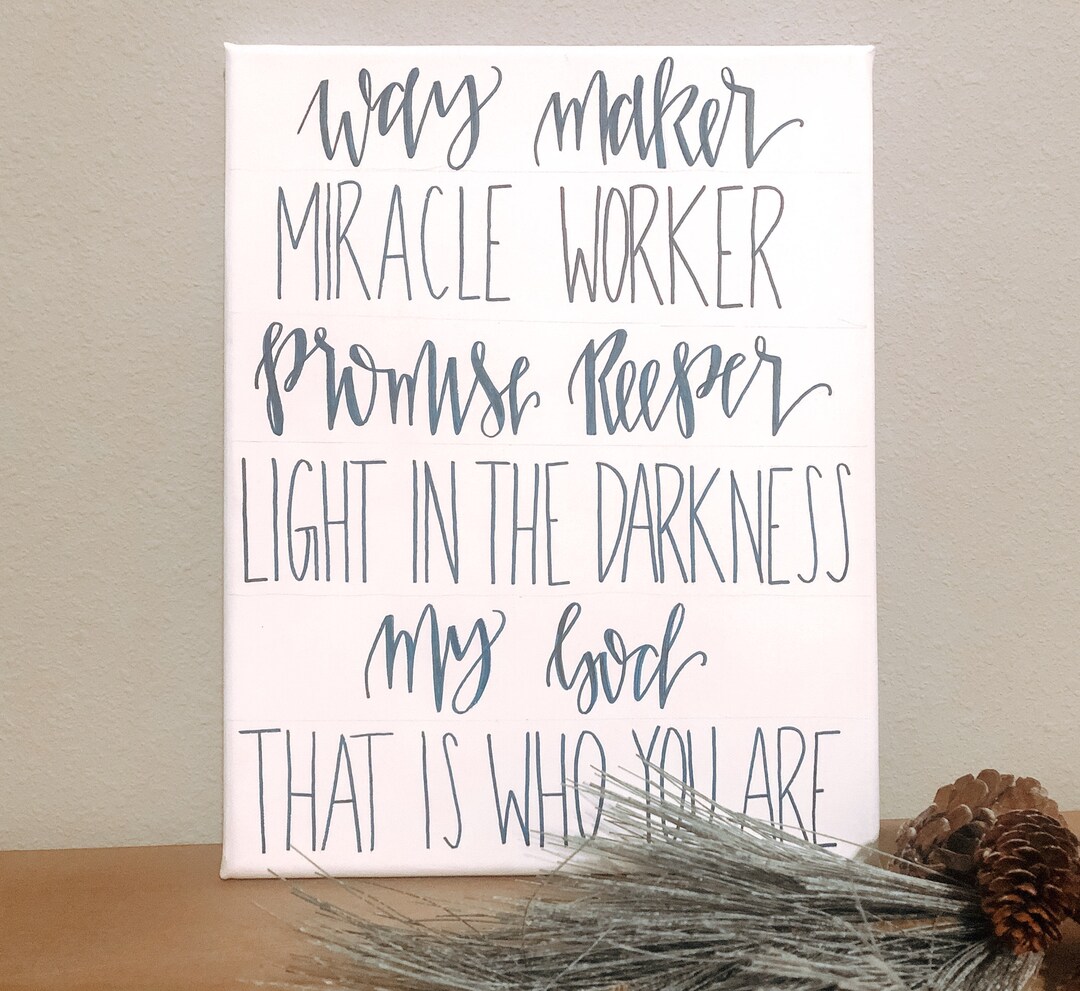 Way Maker Miracle Worker, Baptism Gift Girl From Grandparents ...