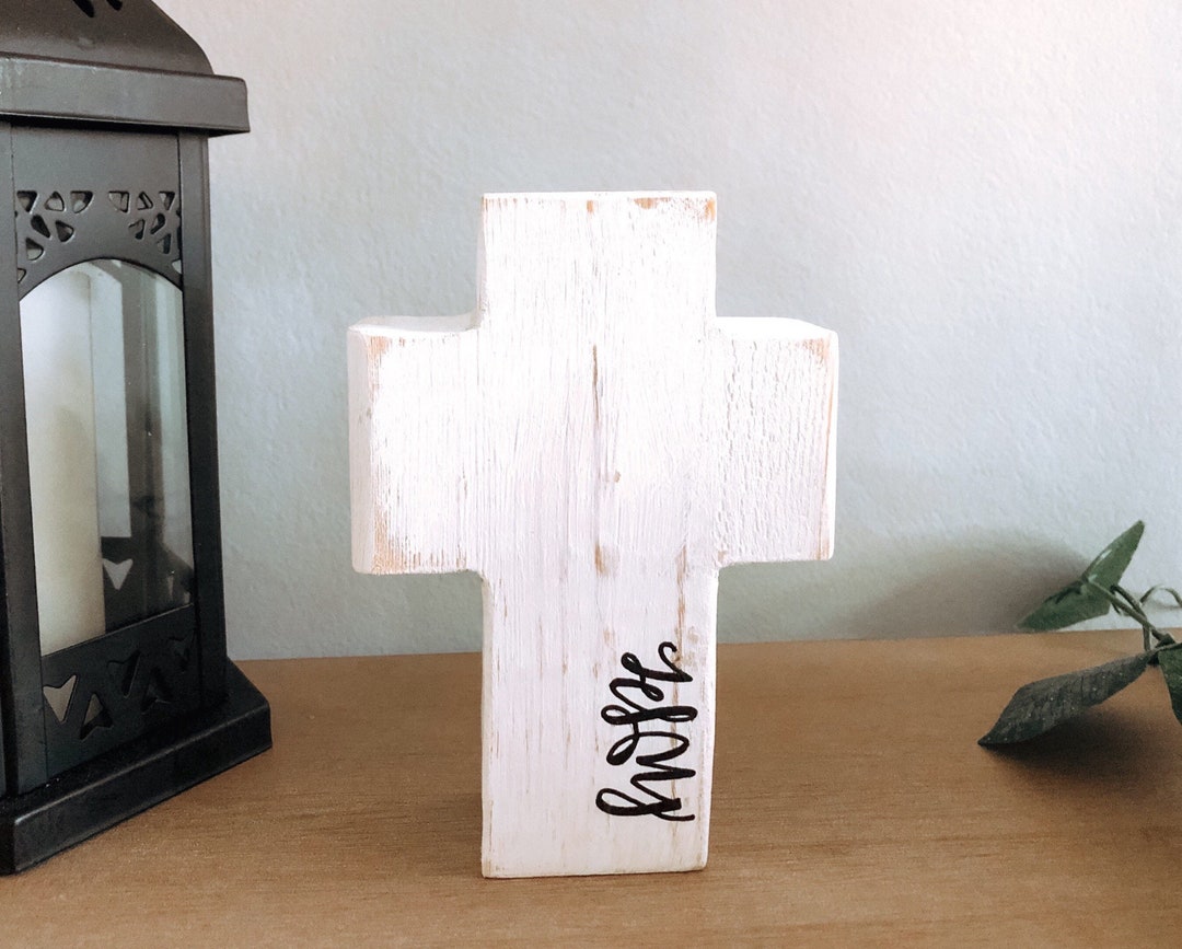 Hope Wood Sign, Wooden Cross Sign, Confirmation Gift for Goddaughter ...