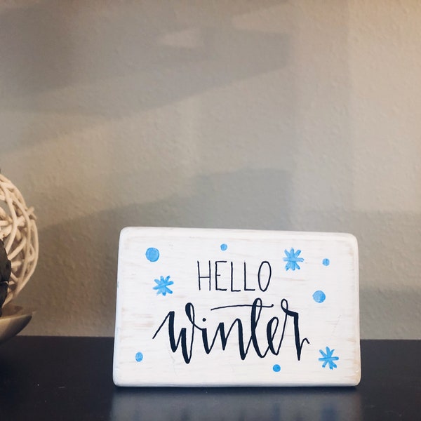 Hello Winter Sign - Etsy