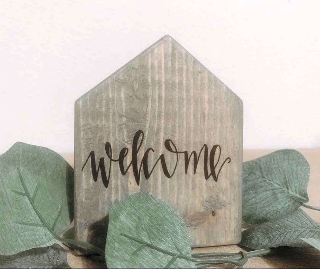 Small Welcome Sign for the Office, Farmhouse Tiered Tray Signs ...