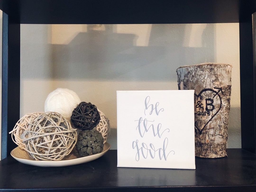 Be the Good Sign, Canvas Wall Art, Farmhouse Sign for Bedroom, Tiered ...