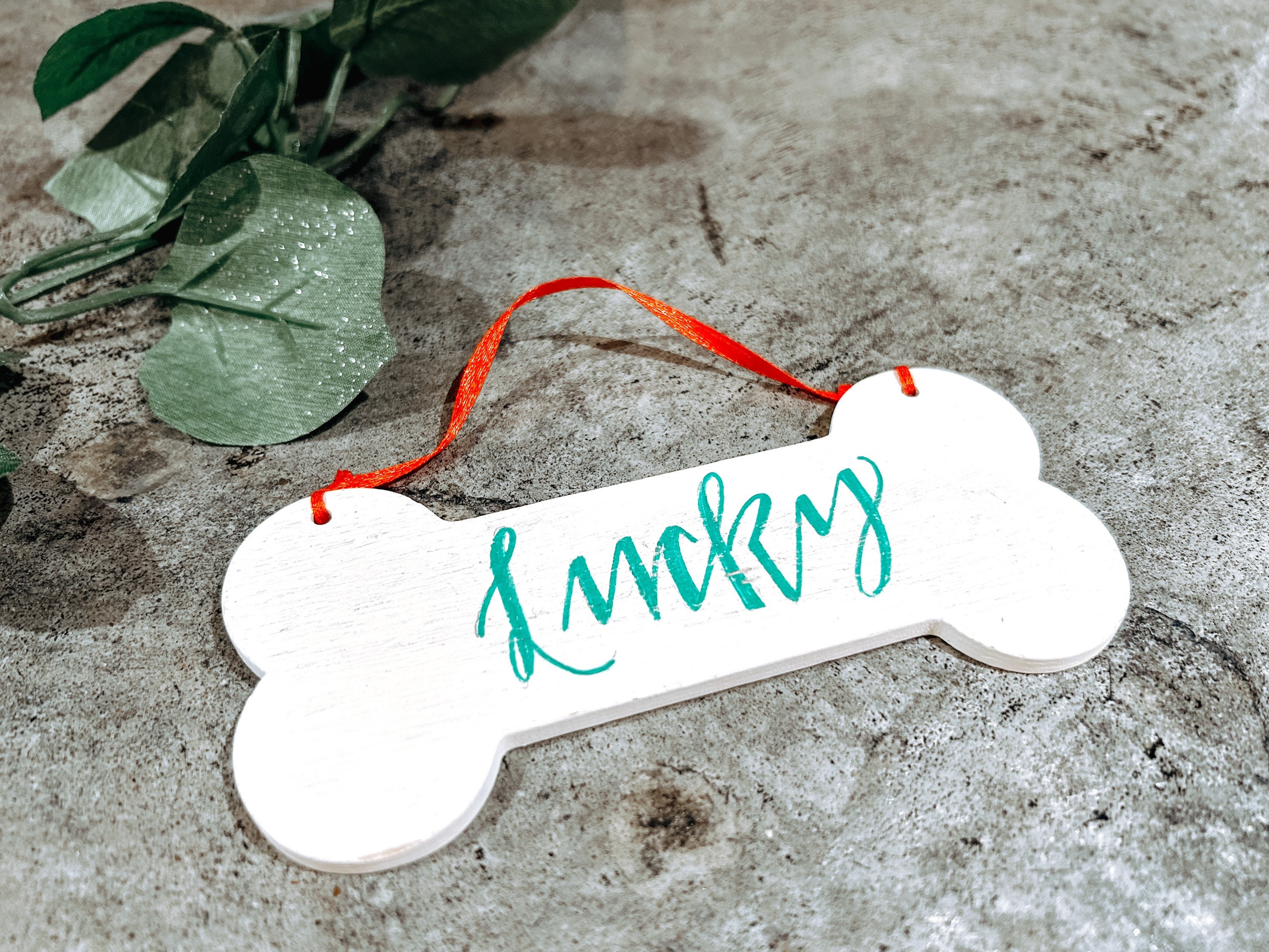 Personalized Dog Bone Ornament: Pet Memorial, Stocking Stuffer - Etsy