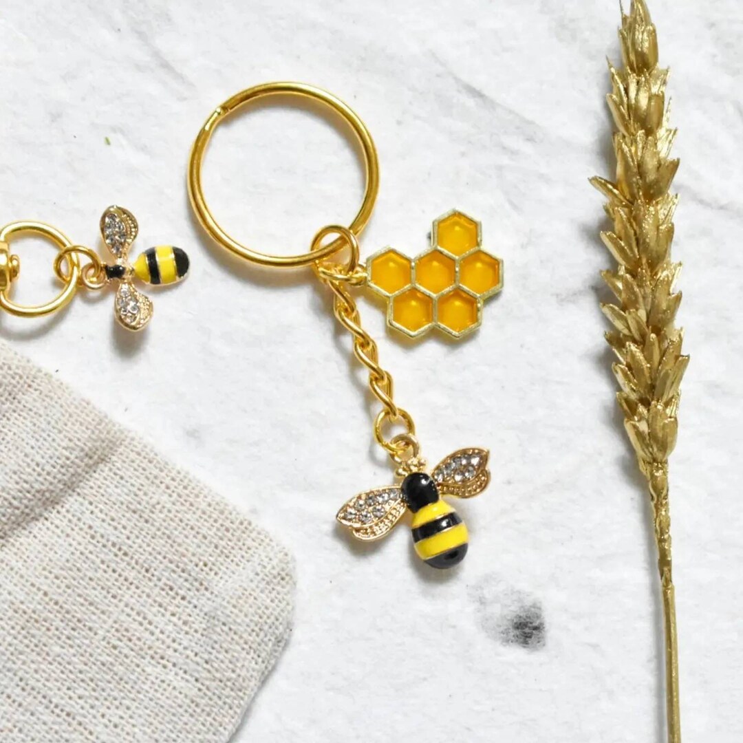 BEE KEYRING Keyring, Keychain, Bee, Beelover, Friendship, Best Friend ...