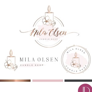 Candle Shop Brand Candle Gold Logo Candle Aroma Logo Candle Branding ...