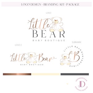 Teddy Bear Logo Children Bear Logo Baby Boutique Logo Kids Boutique ...