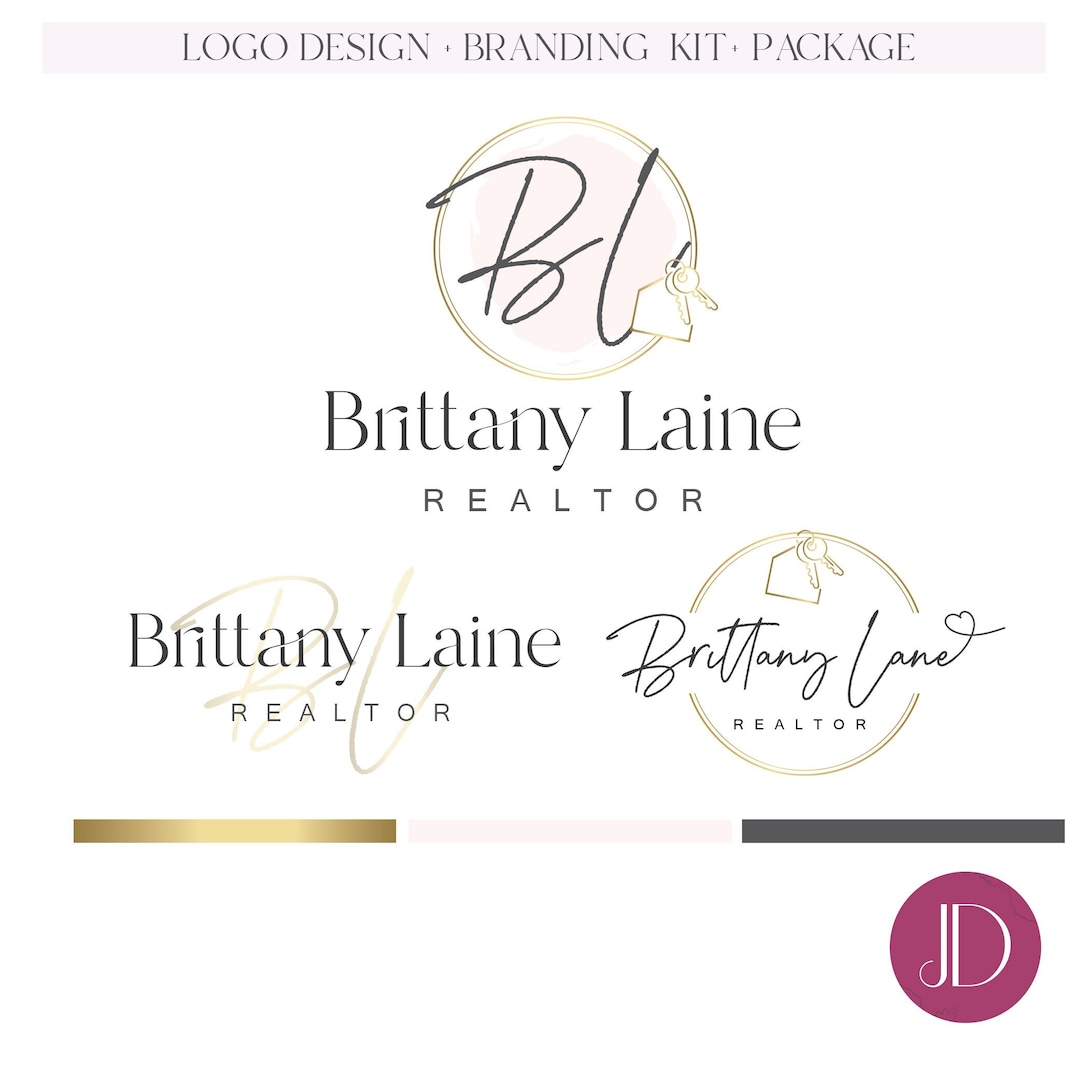 Premade Realtor Logo Modern Realtor Logo House Key Hearth Elegant Logo ...