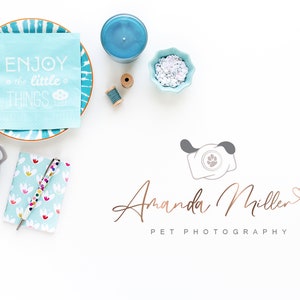 Pet Photography Logo and Branding Paw Camera Logo Paw Ears Pet Logo ...