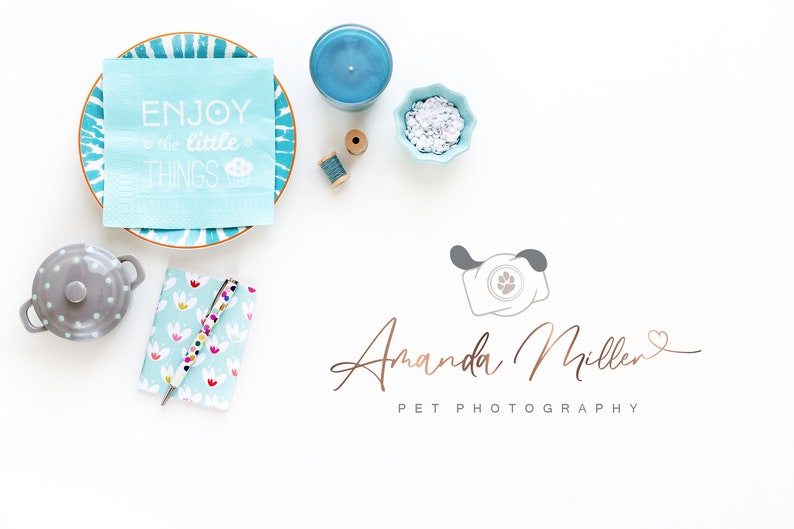 Pet Photography Logo and Branding-paw Camera Logo-paw Ears Pet - Etsy