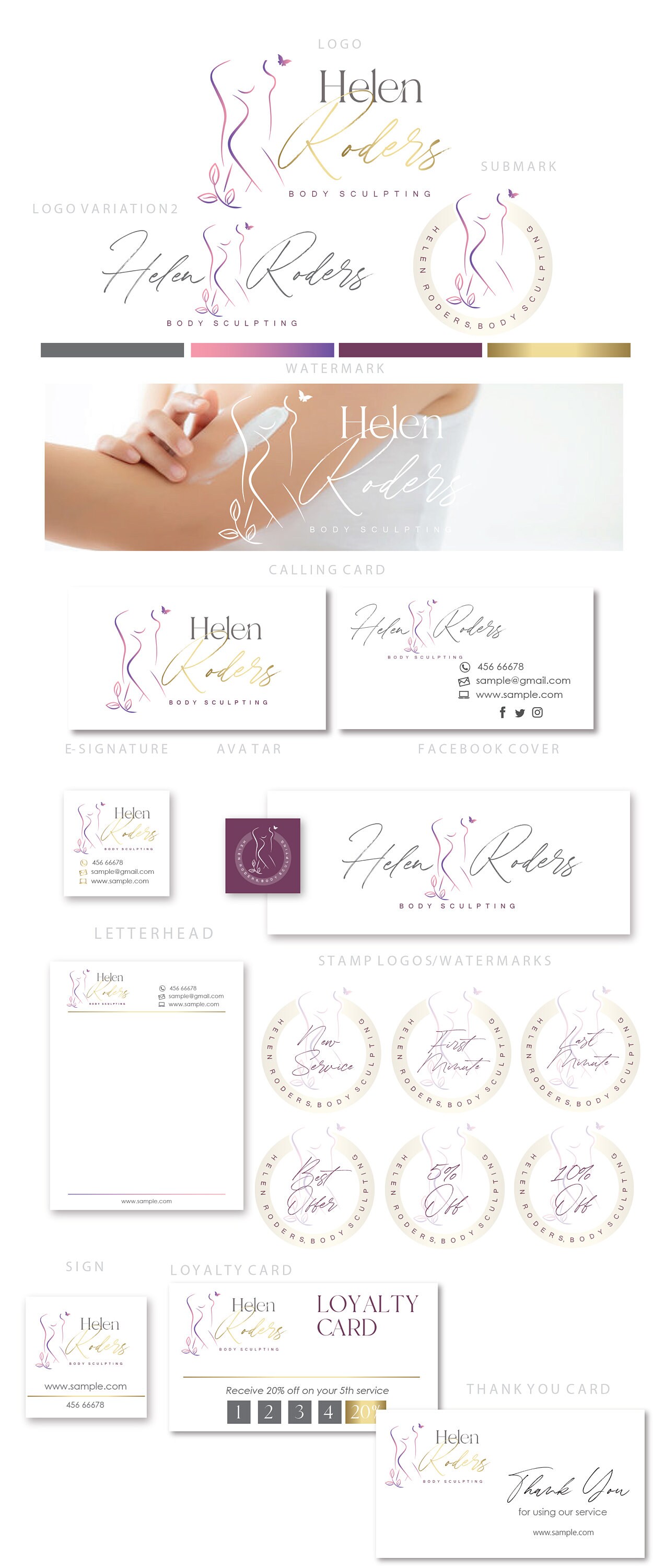 Body Sculpting Logo, Woman Shape Body Logo, Fitness Logo, Diet Wellness ...