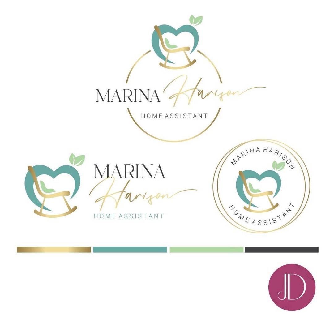 Home Care Logo and Branding Rocking Chair Hearth Logo Senior Home Care ...