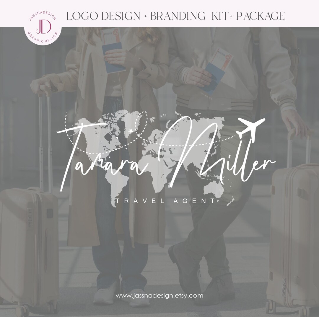 Travel Agency Logo and Branding Travel Advisor Logo Globe Plane Logo ...