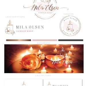 Candle Shop Brand Candle Gold Logo Candle Aroma Logo Candle Branding ...