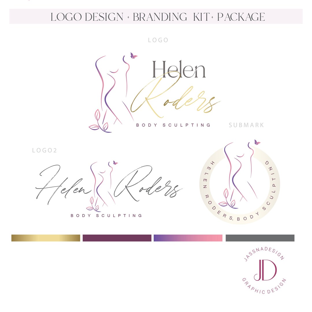 Body Sculpting Logo Woman Shape Body Form Logo Fitness Logo Diet Logo ...