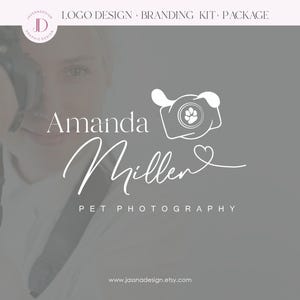 Pet Photography Logo and Branding Paw Camera Logo Paw Ears Pet Logo ...