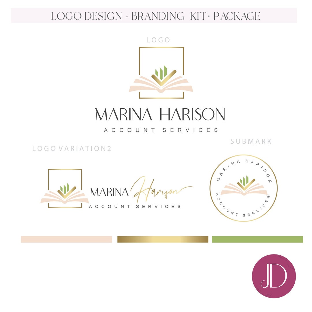 Finance Logo and Branding Accounting Service Logo Tax Service Logo Book ...