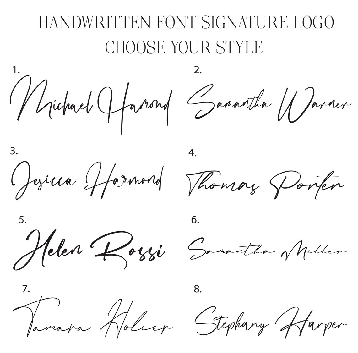 Handwritten Signature Font Logo Font Handwritten Signature - Etsy