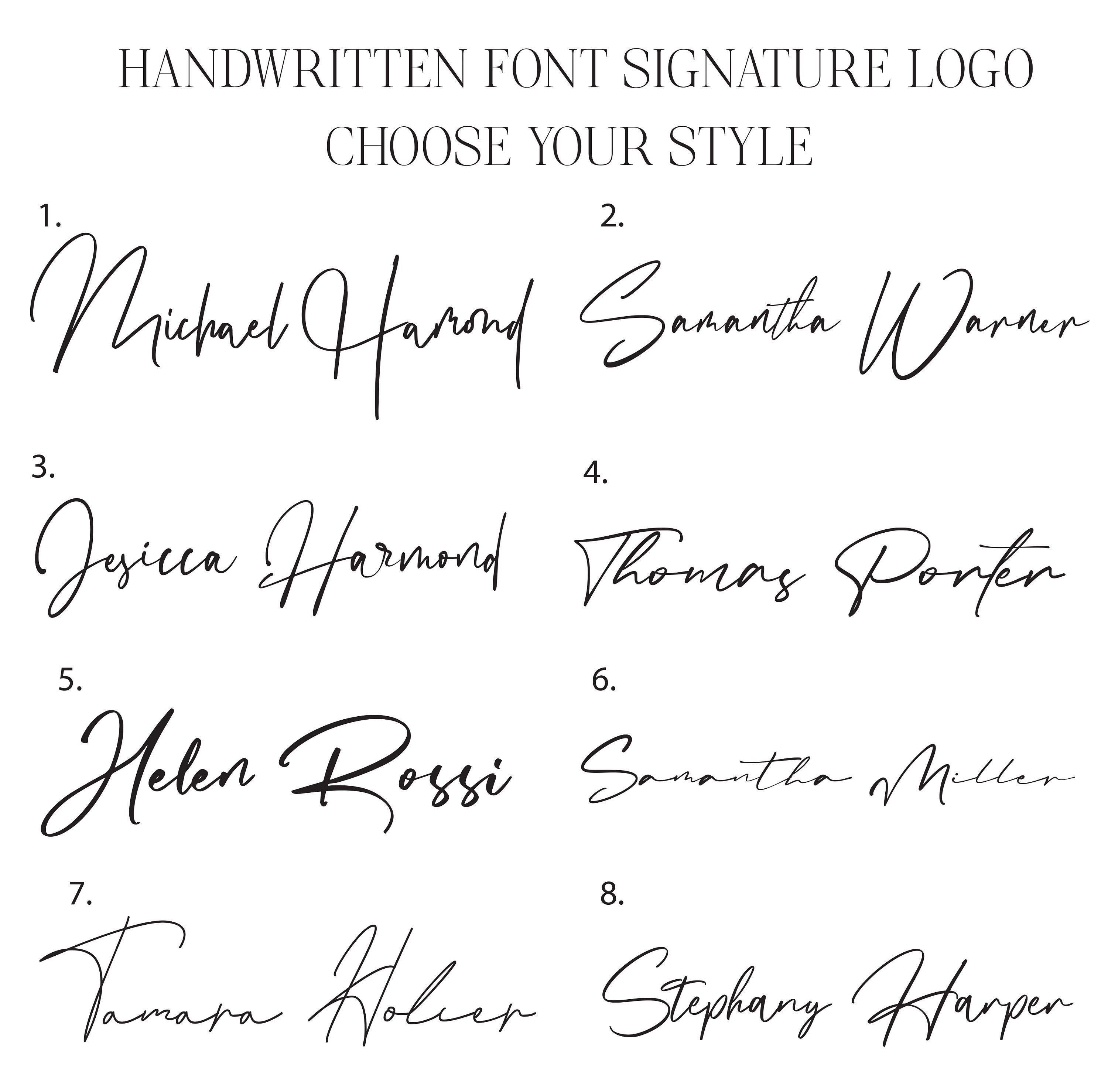 Handwritten Signature Font Logo Font Handwritten Signature - Etsy