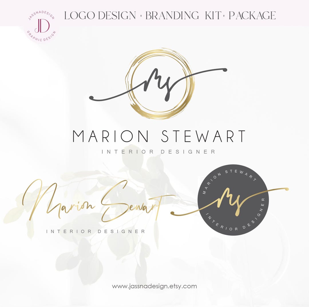 Interior Designer Logo and Branding Photography Logo Calligraphy Gold ...