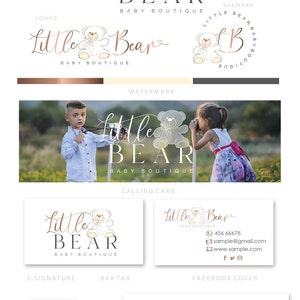 Teddy Bear Logo Children Bear Logo Baby Boutique Logo Kids Boutique ...