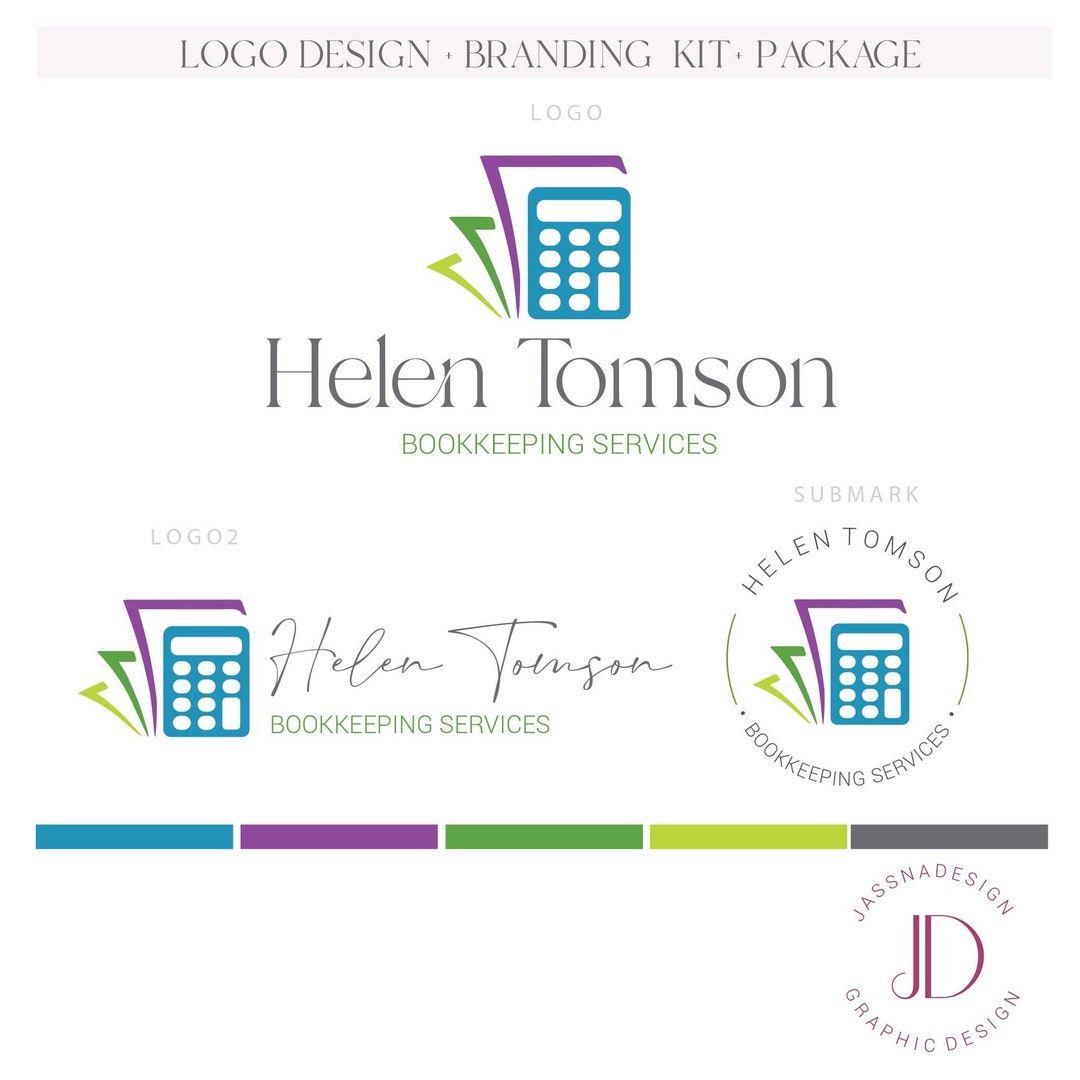 Bookkeeping Logo and Branding Accounting Service Logo Tax Service Logo ...