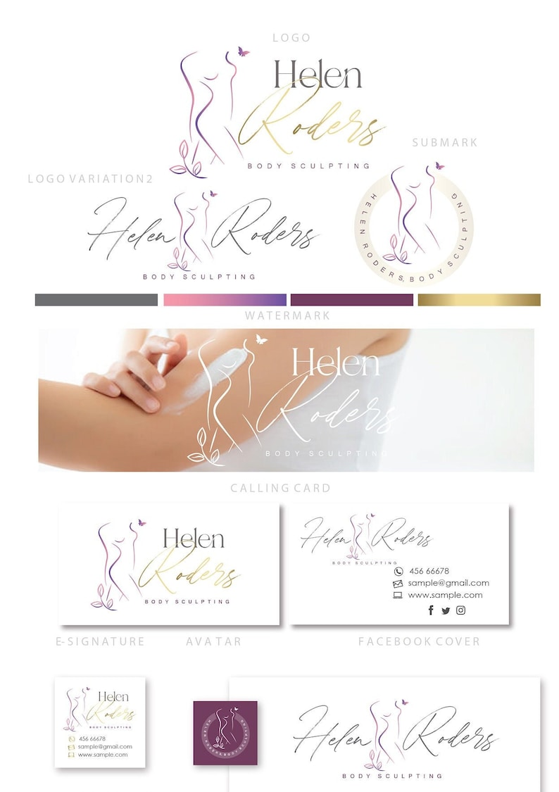 Body Sculpting Logo, Woman Shape Body Logo, Fitness Logo, Diet Wellness ...