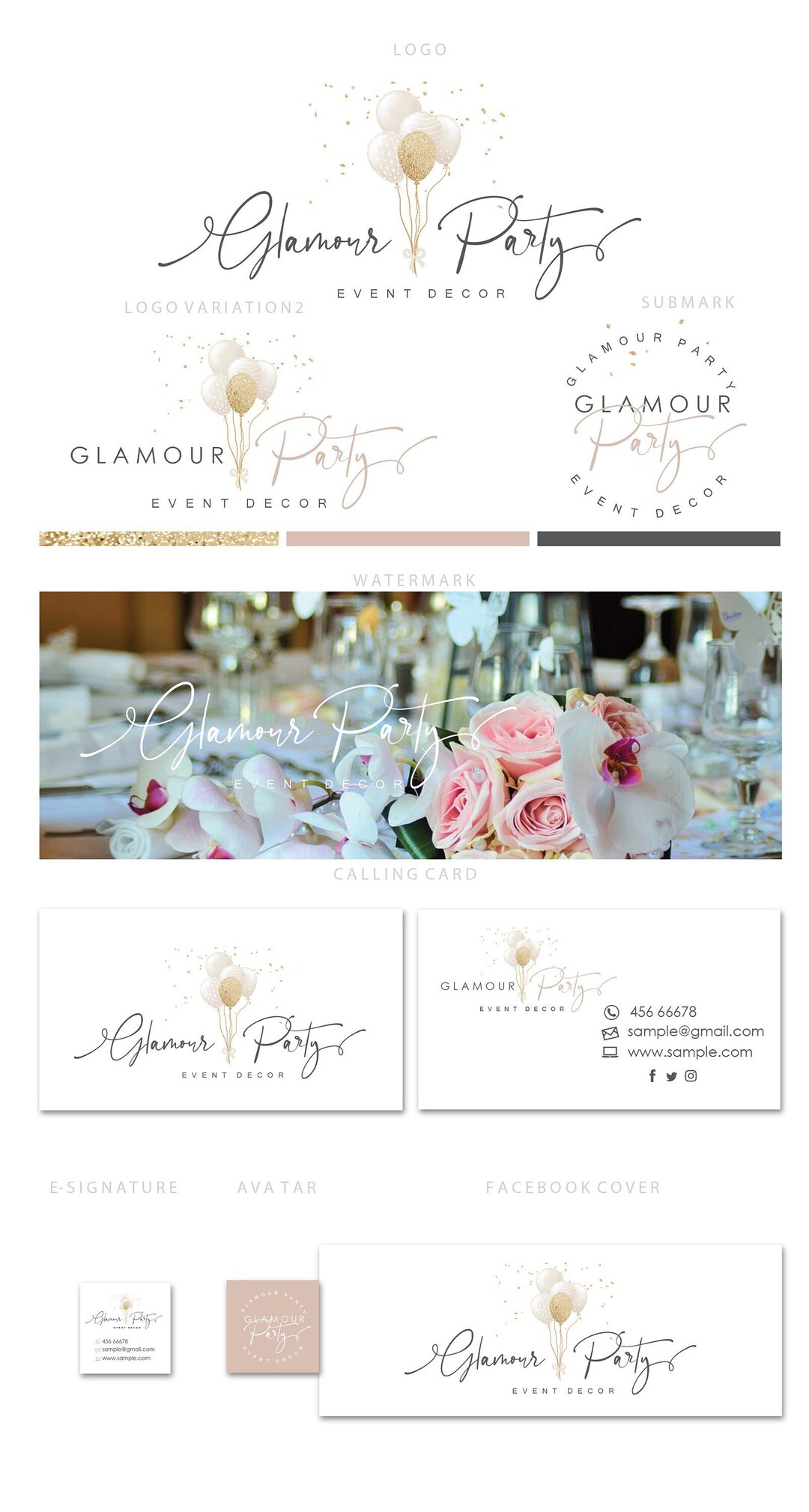 Event Planner Logo and Branding Event Decoration Logo Template Event ...