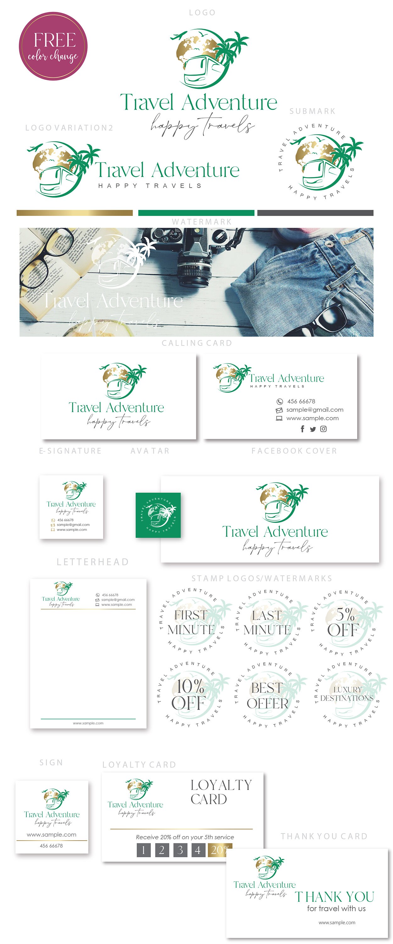 Travel Logo Design Travel Bus Plane Globe Logo-travel Agent - Etsy