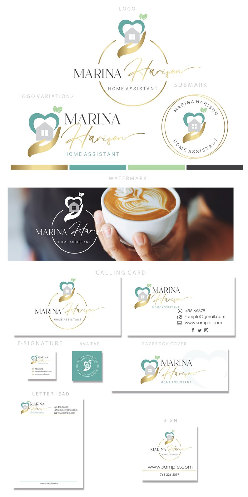 Home Care Logo and Branding-home Service Logo-home Assistant - Etsy