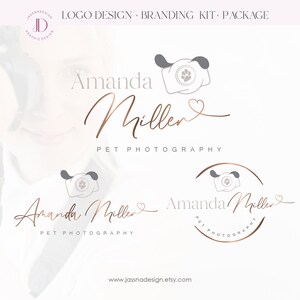 Pet Photography Logo and Branding Paw Camera Logo Paw Ears Pet Logo ...