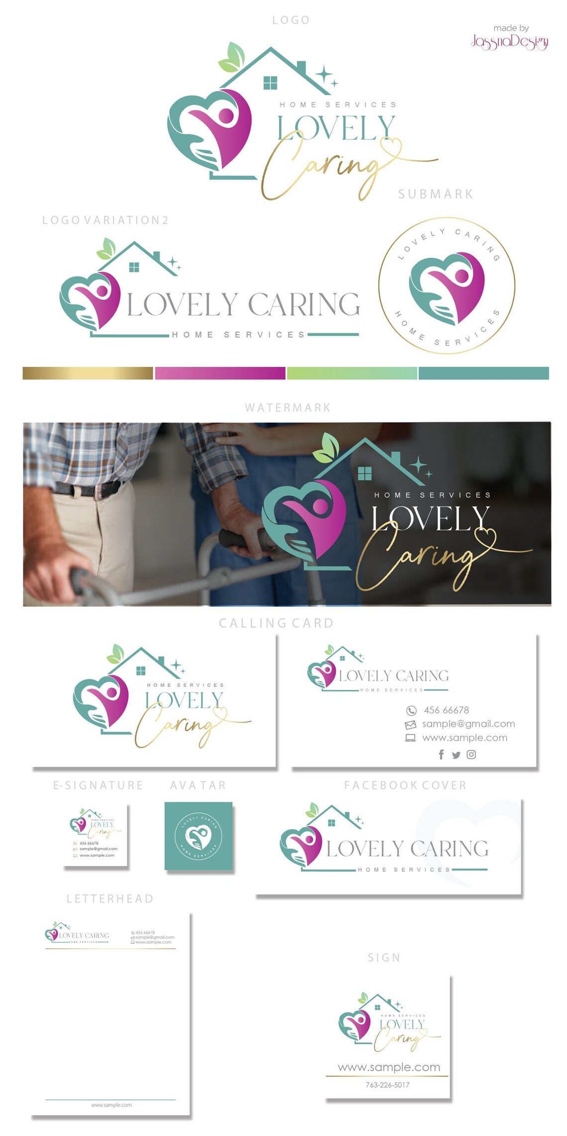 Home Care Logo and Branding, Home Service Logo, Home Health Assistant ...