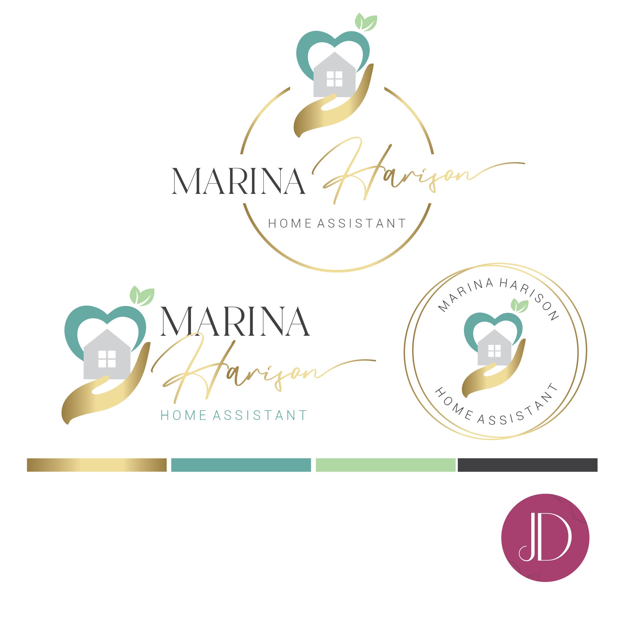 Home Care Logo and Branding-home Service Logo-home Assistant - Etsy